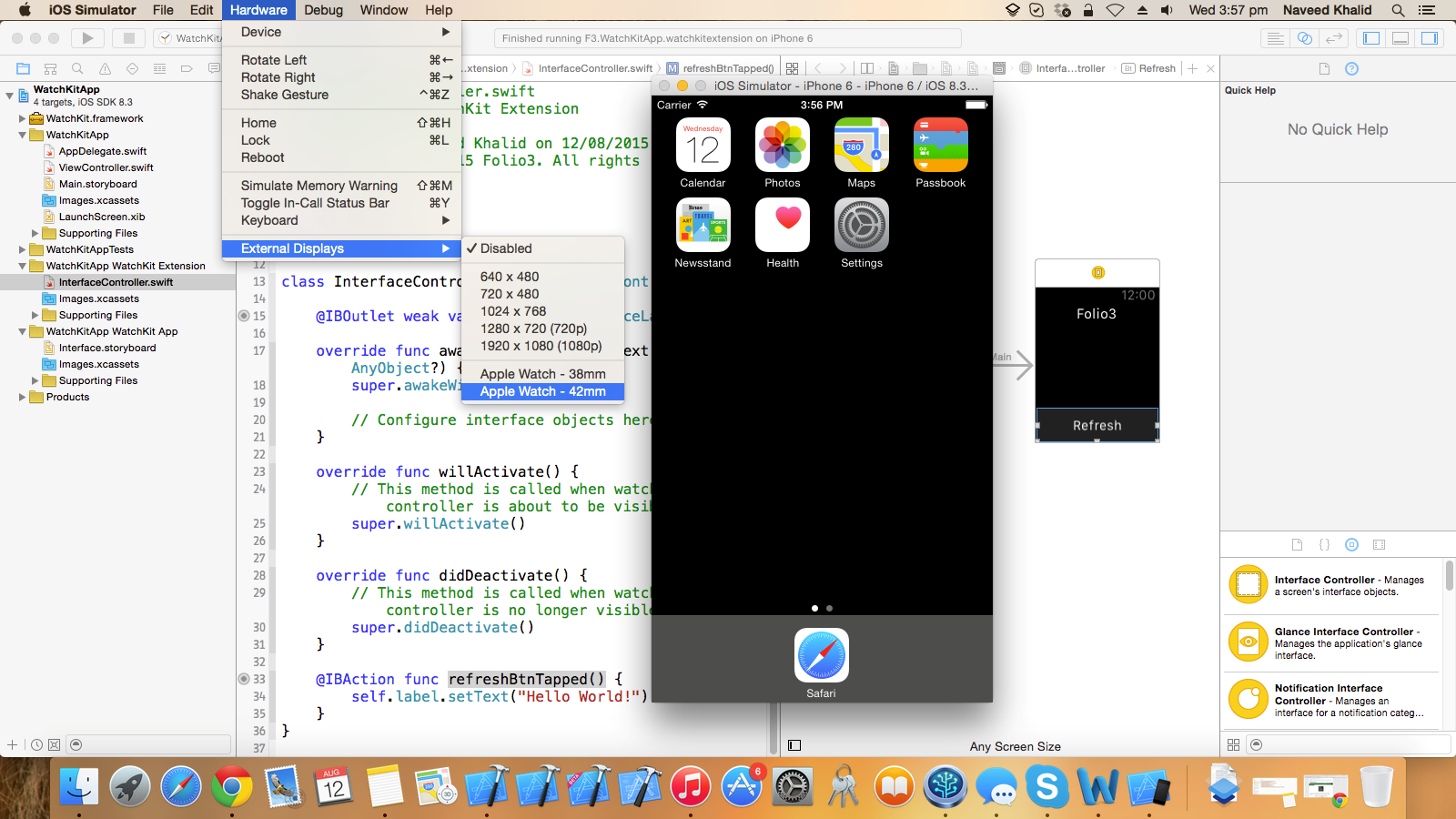 How to Create an Apple Watch App using WatchKit